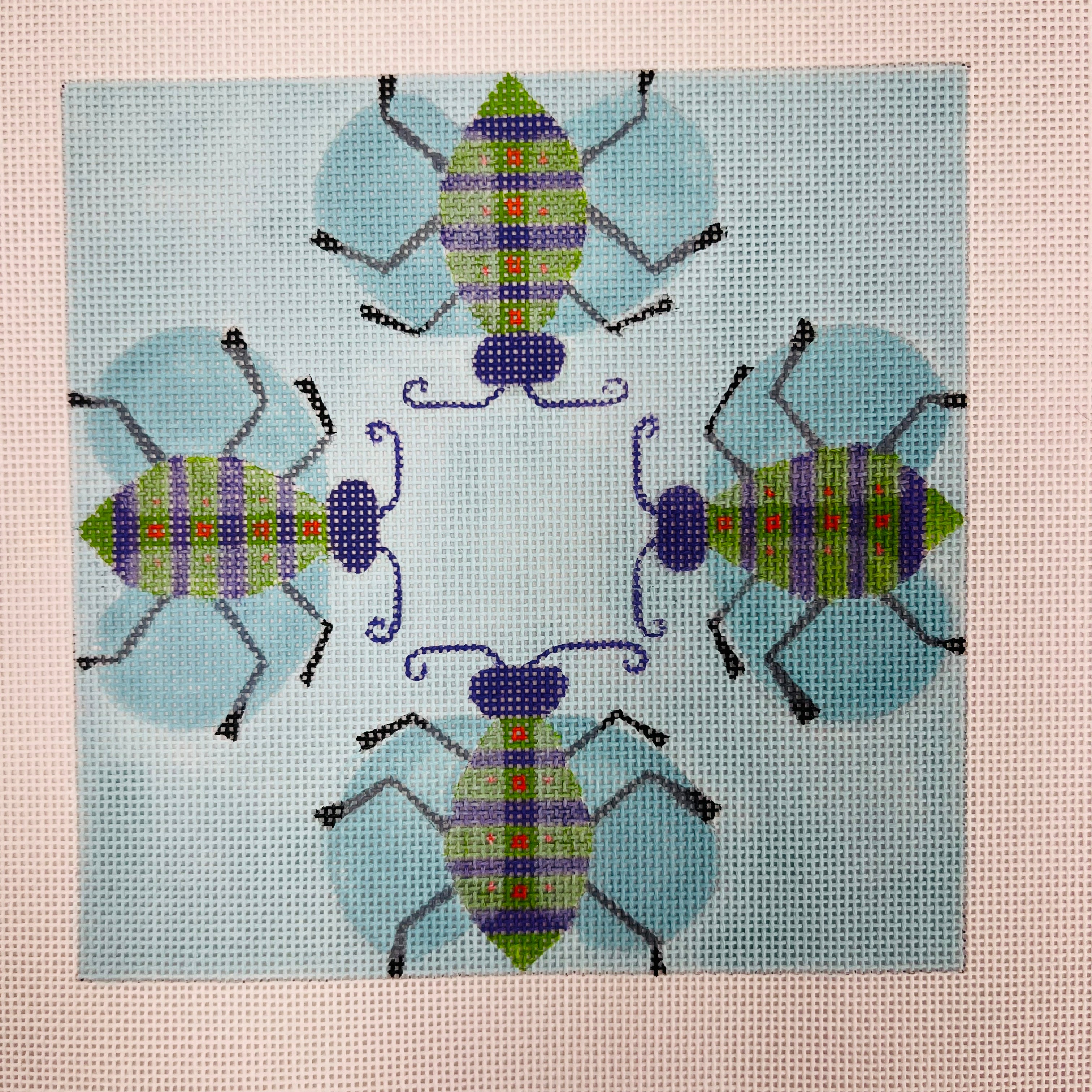 Four Flies Needlepoint Canvas – Bargello Needlepoint