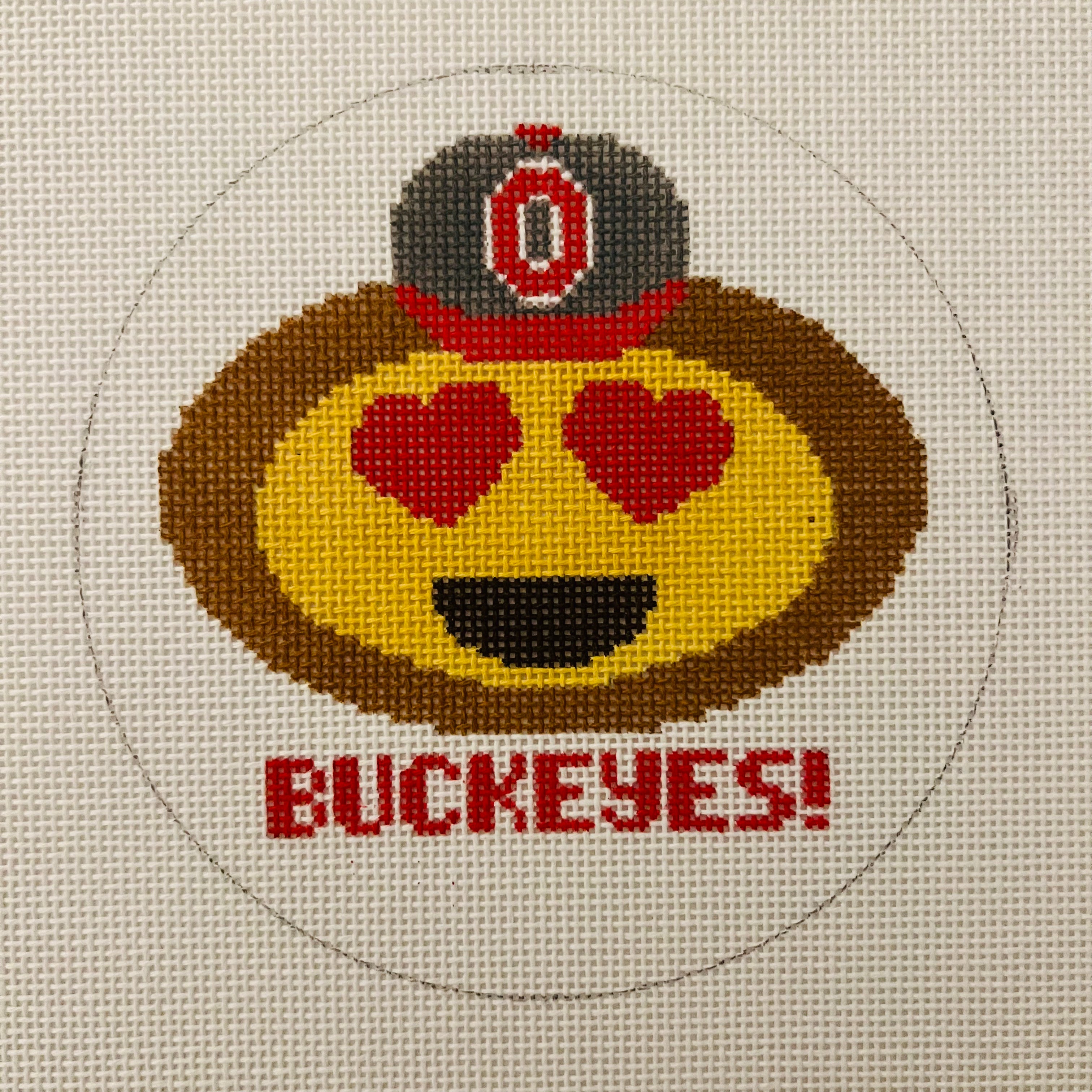 Ohio State University Buckeyes Emoji Needlepoint Canvas – Bargello ...