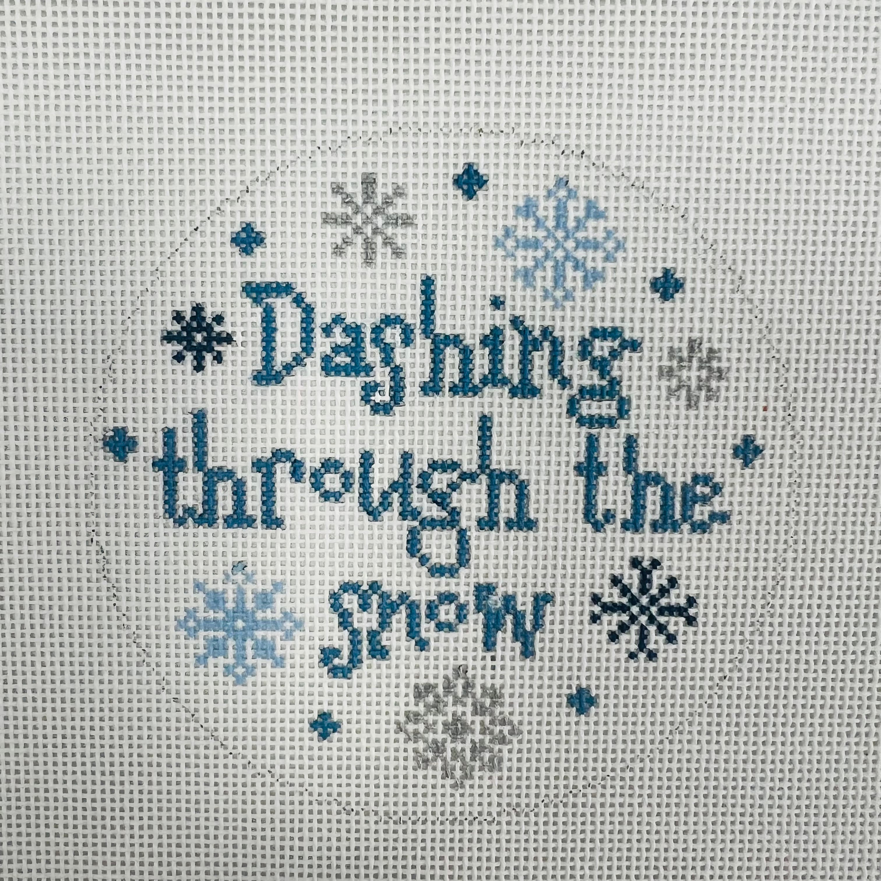Dashing Through the Snow Needlepoint Canvas – Bargello Needlepoint