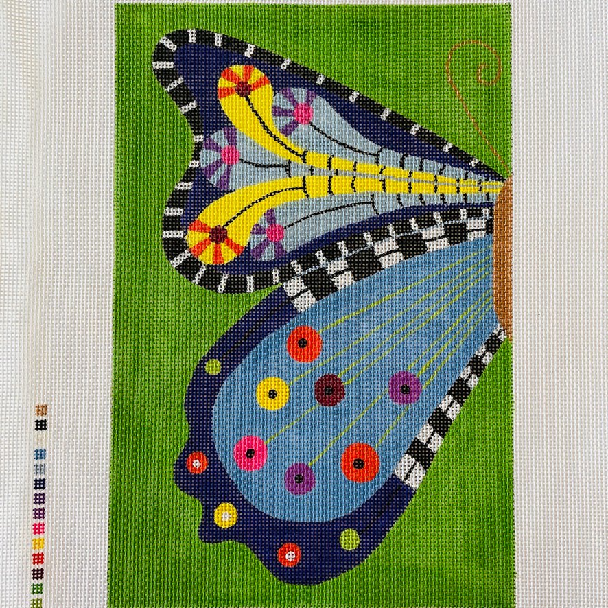 2 Part Blue Butterfly Needlepoint Canvas – Bargello Needlepoint