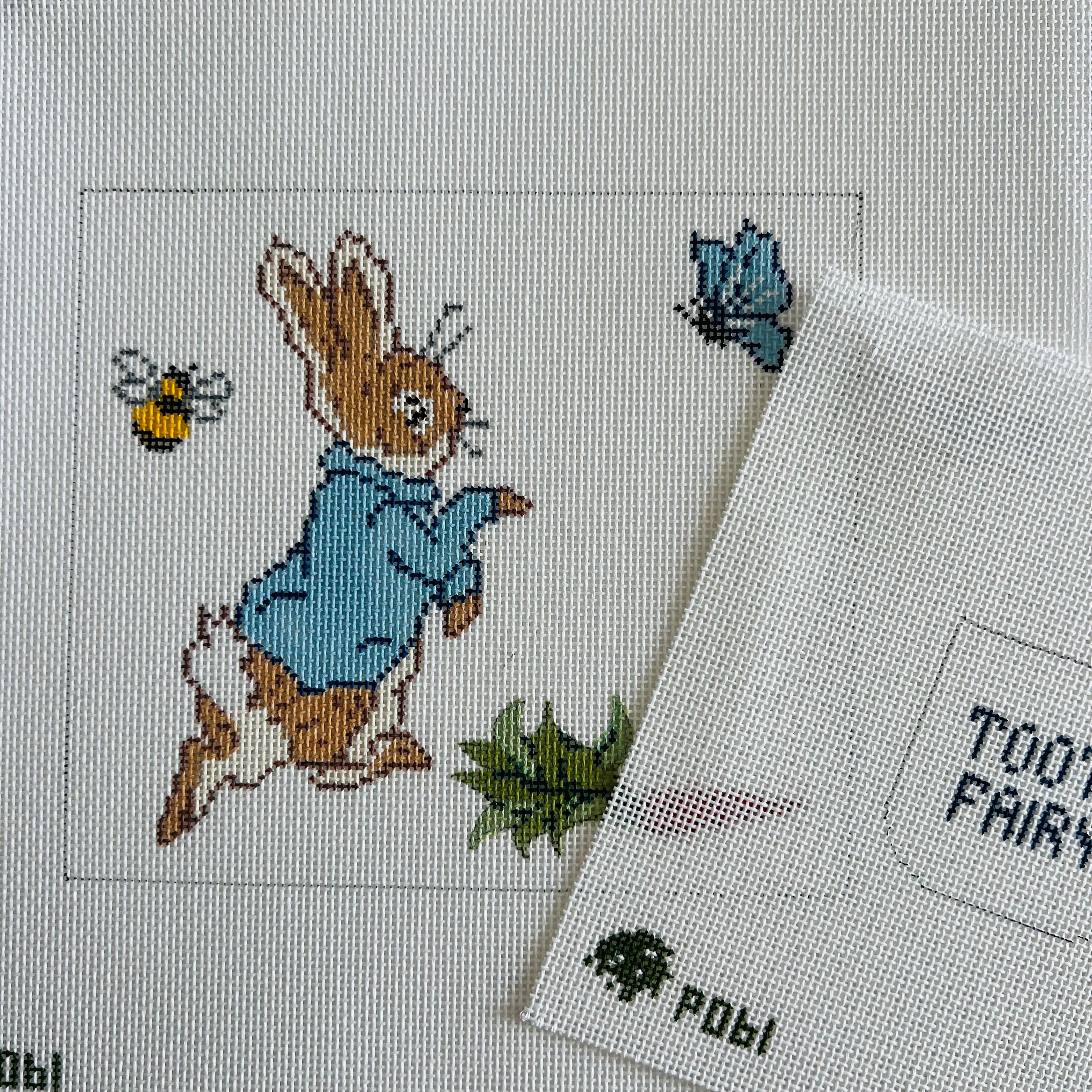 Peter Rabbit Tooth Fairy Pillow - Blue Needlepoint Canvas – Bargello ...