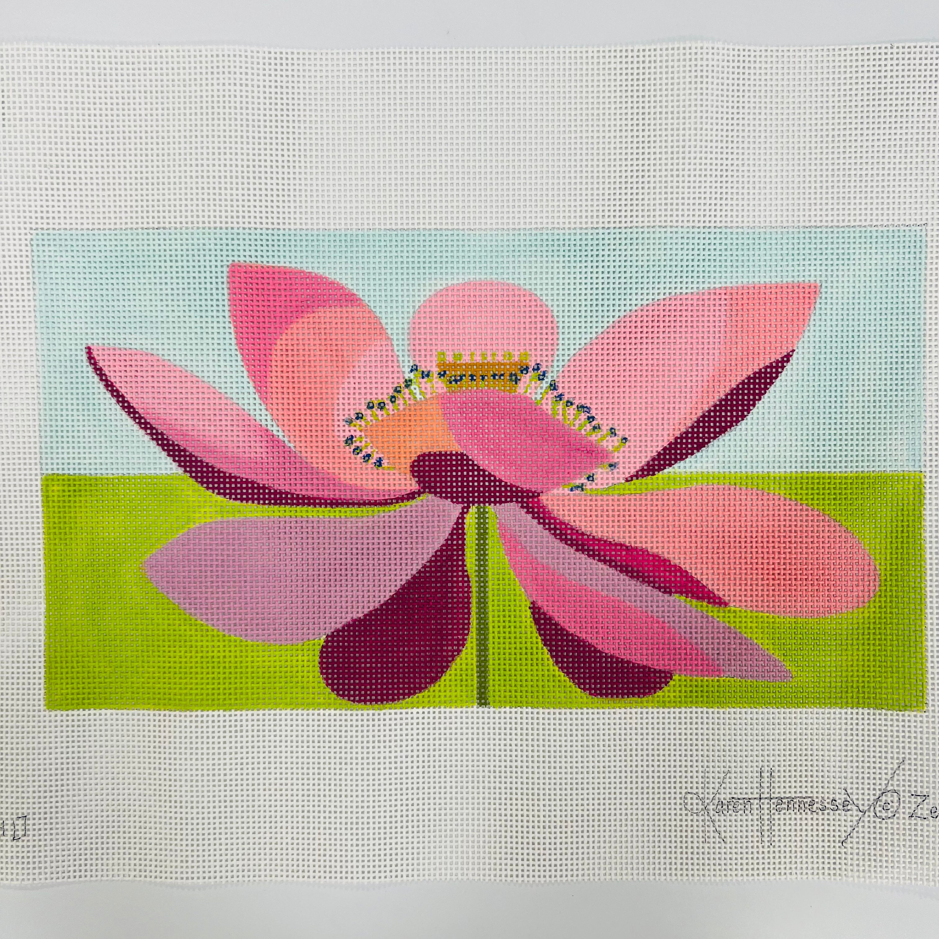 Lotus Needlepoint Canvas – Bargello Needlepoint