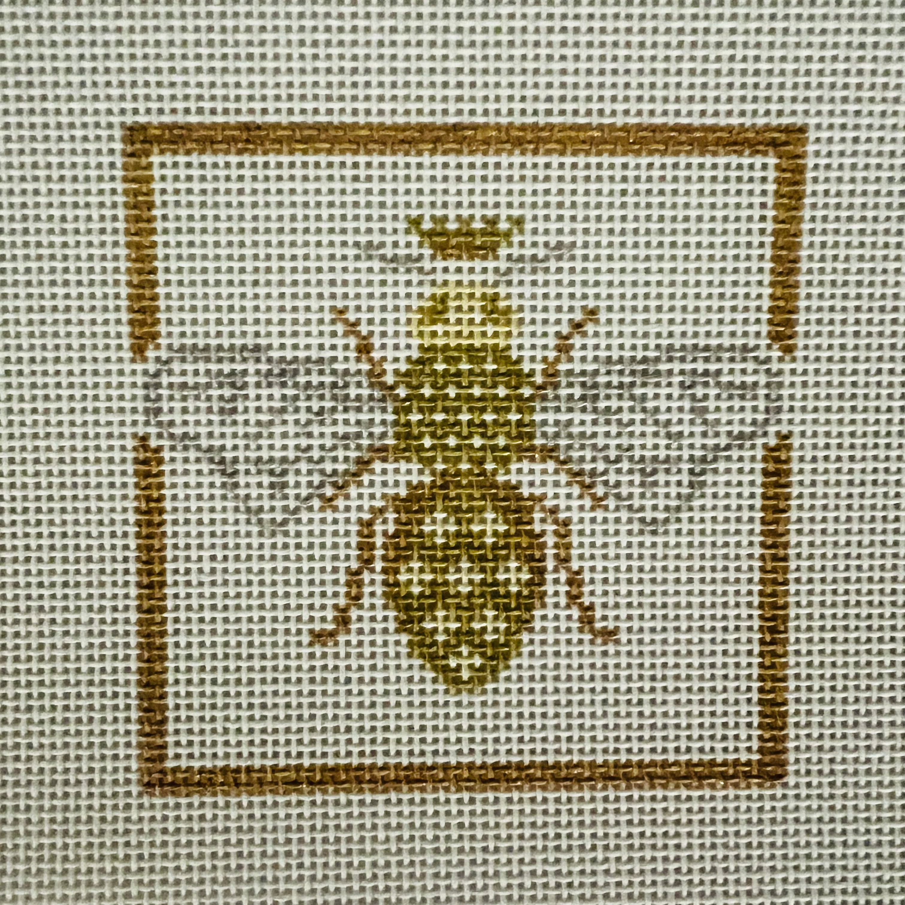 Glitzy Bee Mini Needlepoint Canvas – Bargello Needlepoint