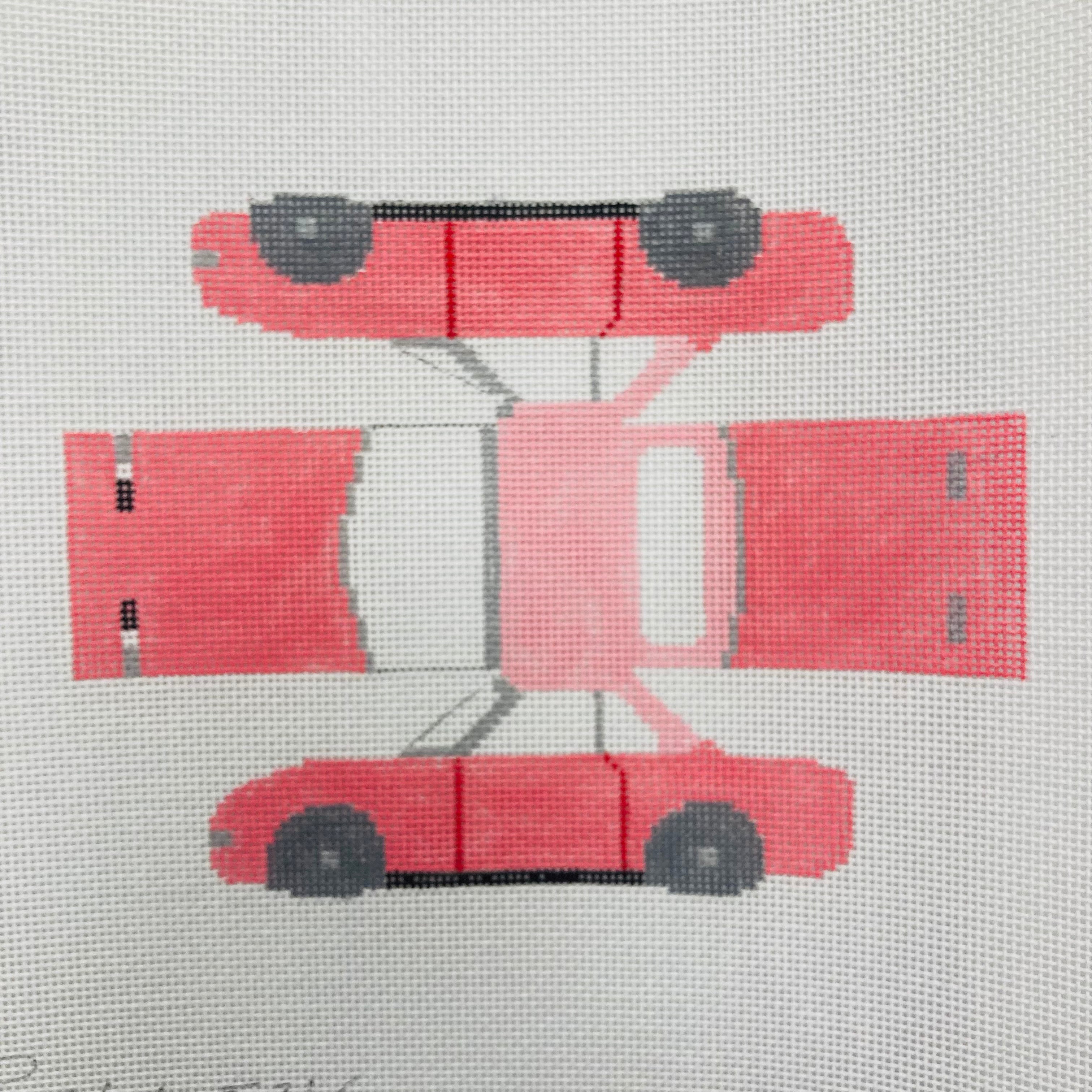 Barbie Car 3D Ornament Needlepoint Canvas – Bargello Needlepoint