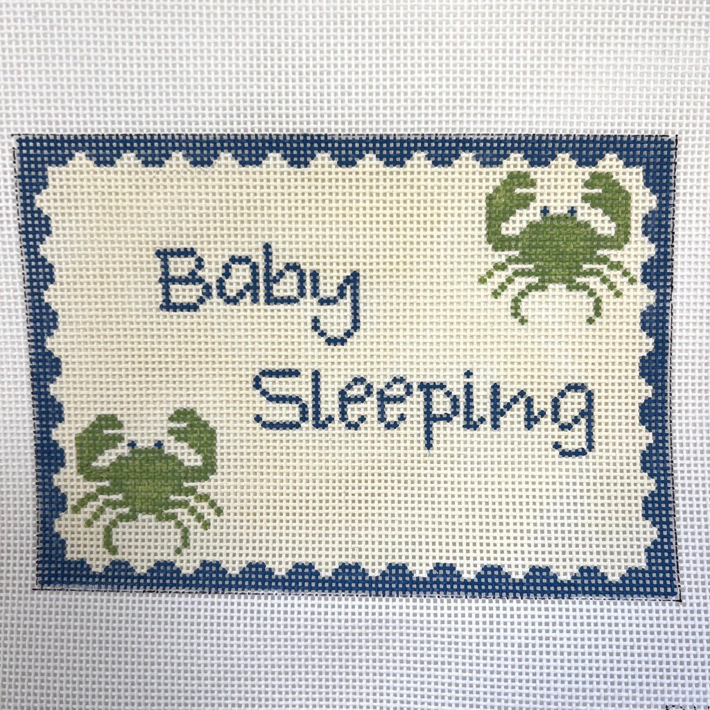Crabs Baby Sleeping Sign Needlepoint Canvas – Bargello Needlepoint