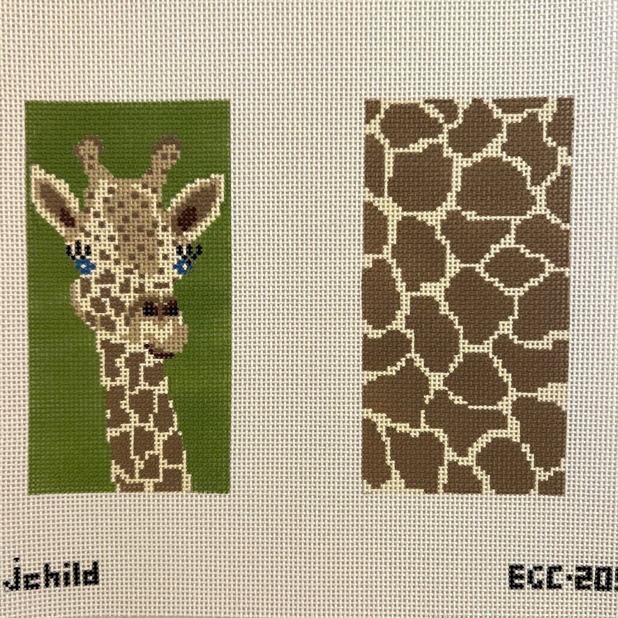 Giraffe Eyeglass Case Needlepoint Canvas – Bargello Needlepoint