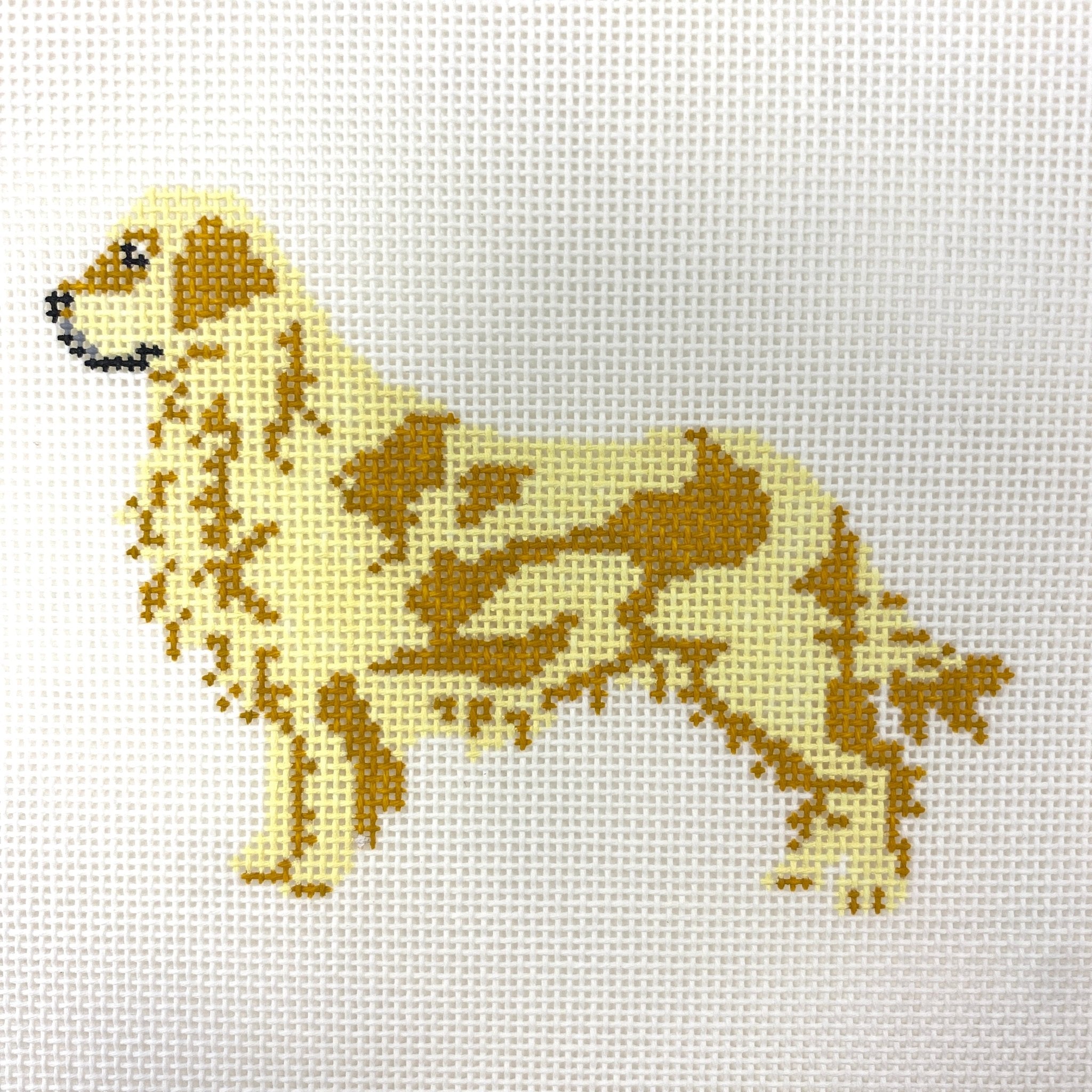 Golden Retriever Needlepoint Canvas – Bargello Needlepoint