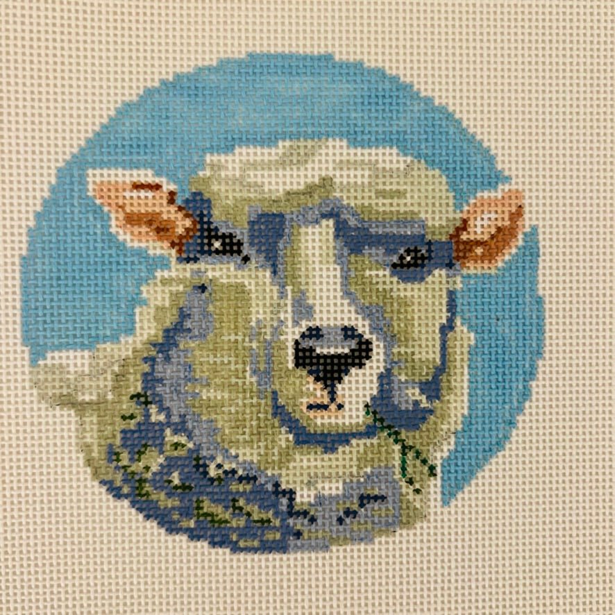 Heather the Sheep Ornament Needlepoint Canvas – Bargello Needlepoint