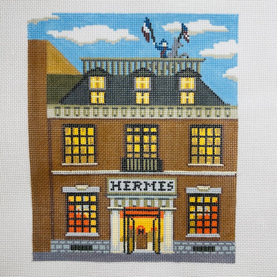 Hermes Storefront Needlepoint Canvas – Bargello Needlepoint