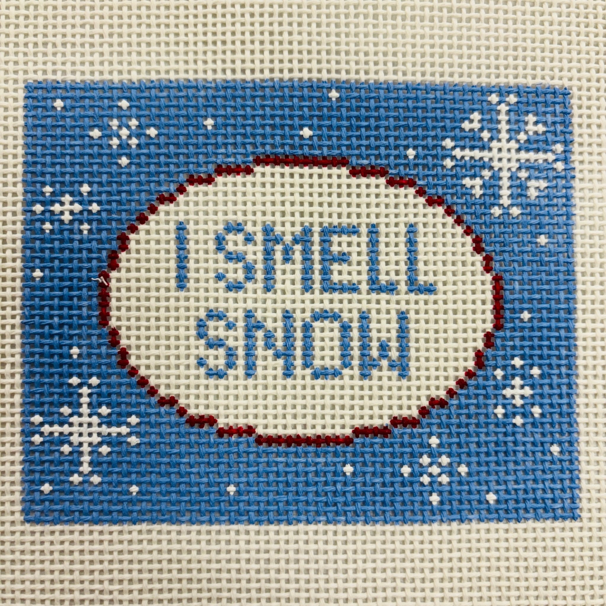 I Smell Snow Sign Needlepoint Canvas – Bargello Needlepoint