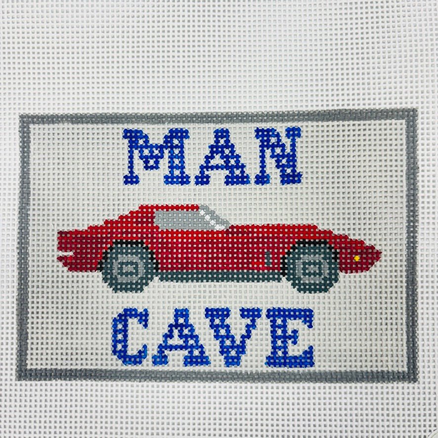 Man Cave - Red Corvette Needlepoint Canvas – Bargello Needlepoint