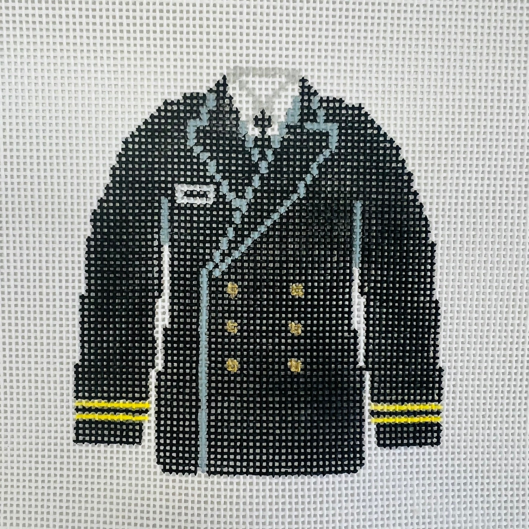 Navy Dress Uniform Ornament Needlepoint Canvas – Bargello Needlepoint