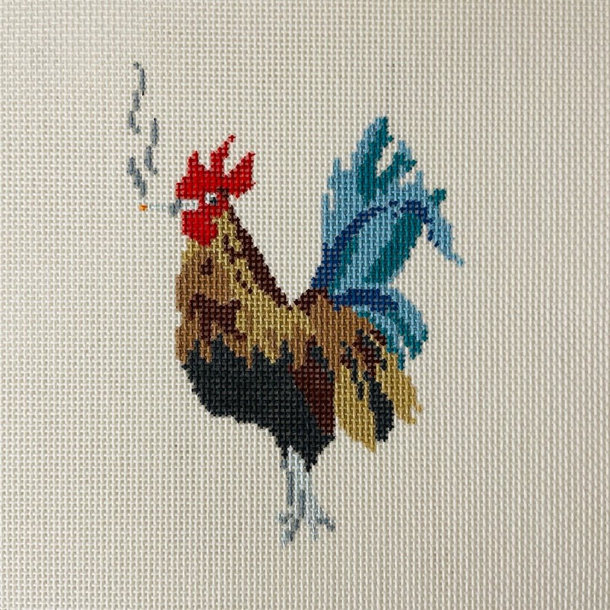 Party Animals Series - Rooster Needlepoint Canvas – Bargello Needlepoint