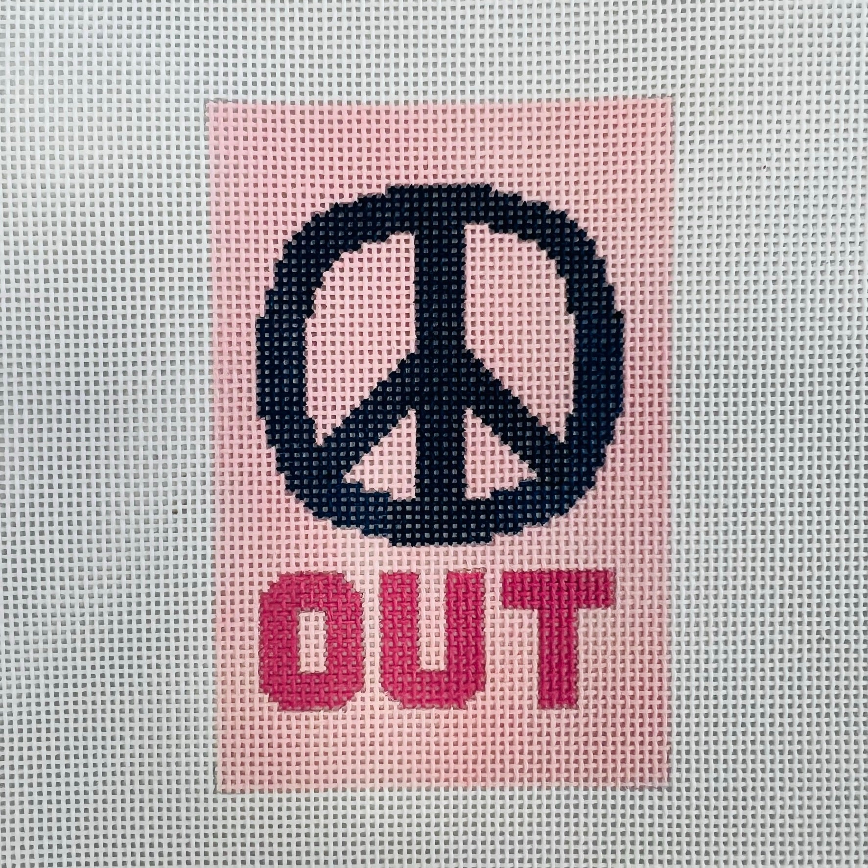 Peace Out Passport Cover Insert – Bargello Needlepoint