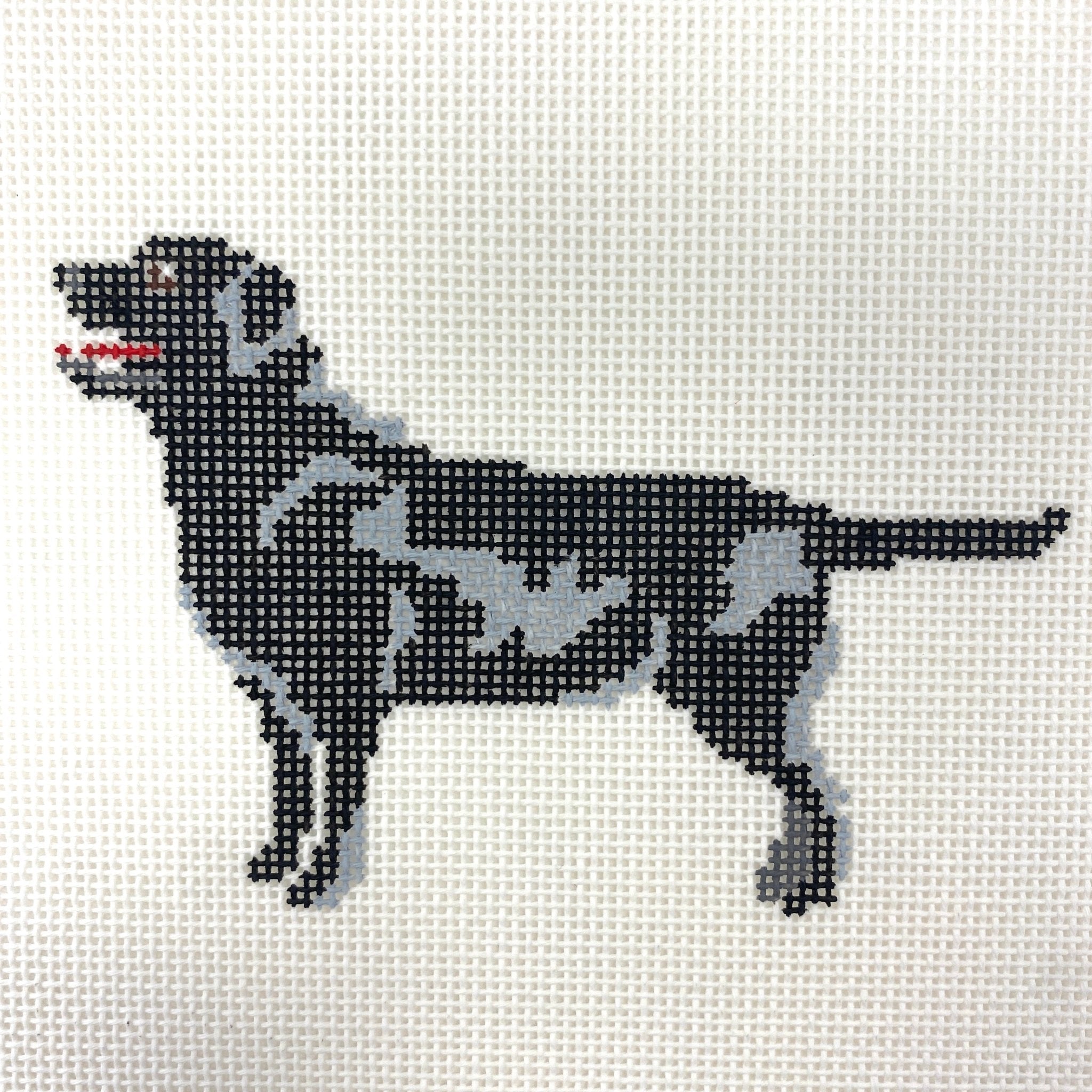 Quincy Black Labrador Needlepoint Canvas – Bargello Needlepoint
