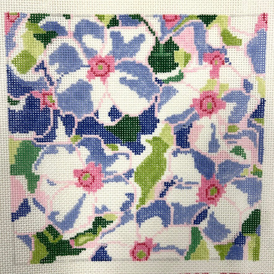 Small Summer Impatients Needlepoint Canvas – Bargello Needlepoint