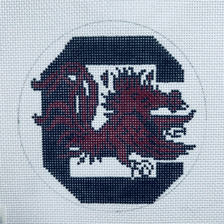 University of South Carolina Round Needlepoint Canvas – Bargello ...