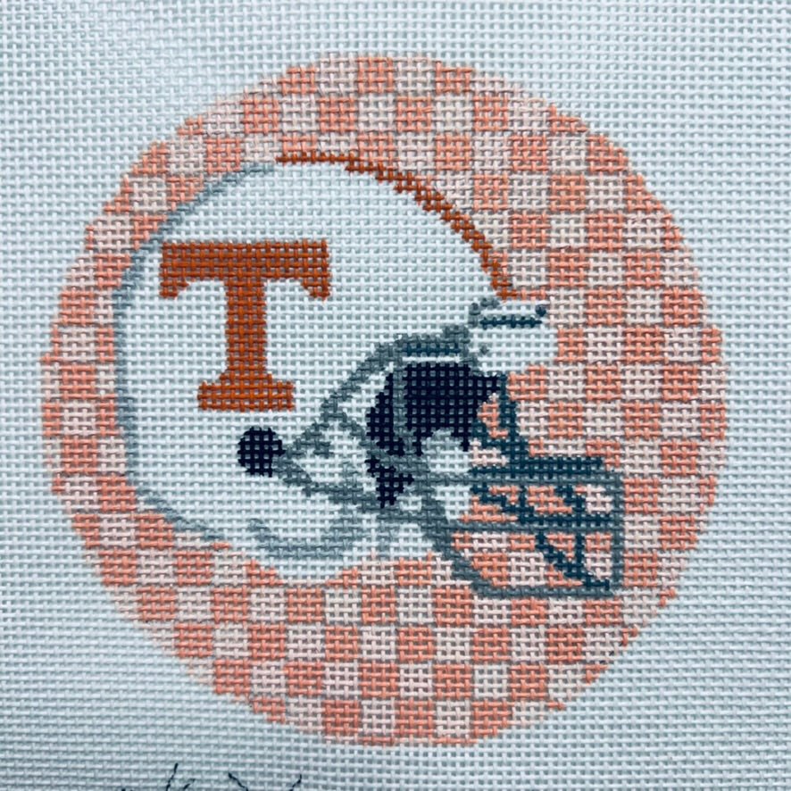 University of Tennessee Round Needlepoint Canvas – Bargello Needlepoint