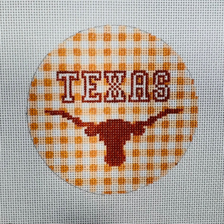 Texas Longhorns Ornament Needlepoint Canvas – Bargello Needlepoint